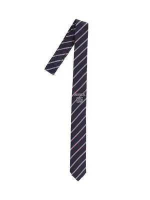 Thom Browne 100% Silk Striped Neck Tie - Blue