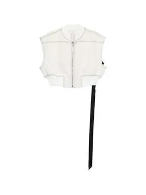 Rick Owens Sleeveless Cropped Zip-up Jacket