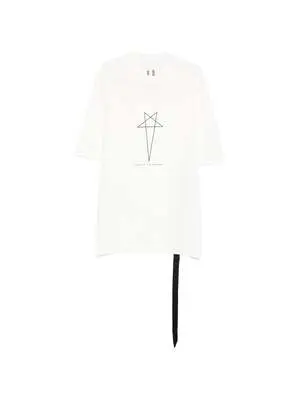 Rick Owens Graphic Print Crewneck T-shirt - Bianco