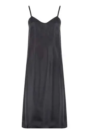 Prada Silk Mini Dress With Thin Straps - Black