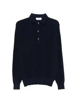 LARDINI Knit Polo Shirt With Classic Collar And Three-button Placket