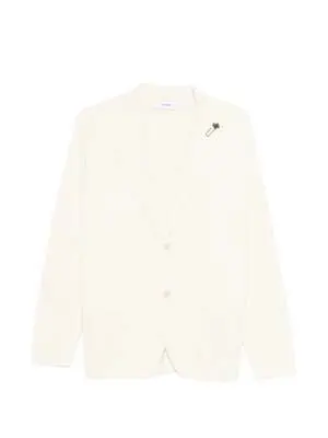 LARDINI Notched Lapel Cotton Shirt Jacket