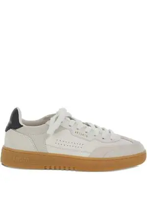 Axel Arigato Suede And Leather Sneaker With Metallic Logo Stamp - Bianco