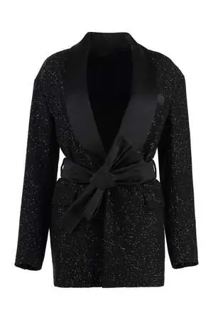 Max Mara Sequined Blazer With Satin Lapel