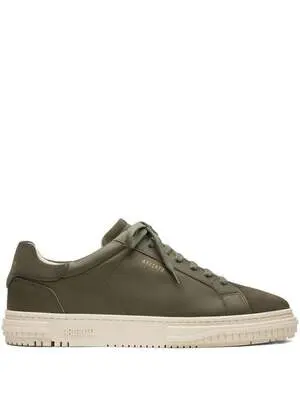 Axel Arigato Metallic Gold Logo Stamp Mini 30 Mm Flat Cotton Lace Sneakers - Verde
