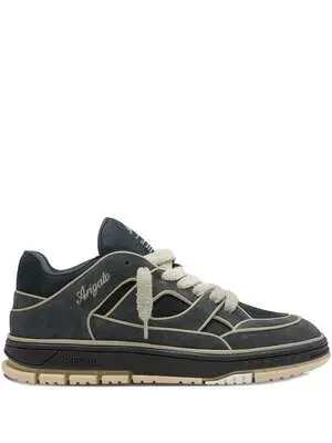 Axel Arigato Leather, Suede & Nubuck Sneaker With Embroidered Logo & Perforation Details - Nero