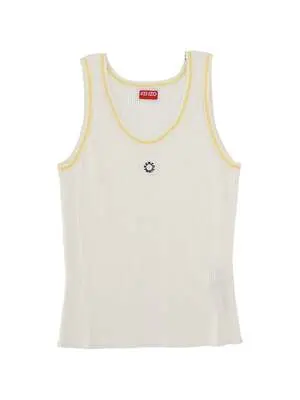 Kenzo Crewneck Appliqué Logo Sweater - Bianco