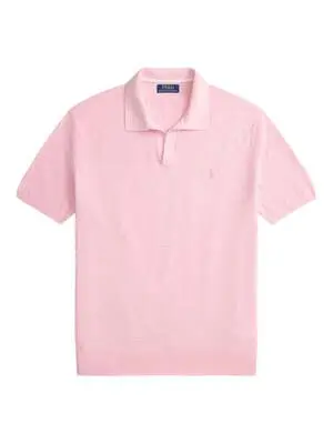Polo Ralph Lauren Rib-knit Johnny Collar Polo - Rosa