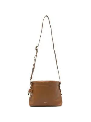 A.p.c. Embossed Mini Internal Pocket Bag With Magnetic Closure And Drawstring, 17 X 21 X 10 Cm - Marrone