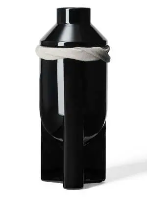 Rick Owens 11 X 22 Cm Scented Candle In Glass Jar 200g Wax, Lotus & Myrrh - Nero