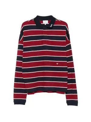 Rhude Cotton Polo With Embroidered Logo To The Collar - Rosso