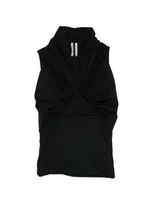 Rick Owens Stretch Cut-out T-shirt Top With Front Boning