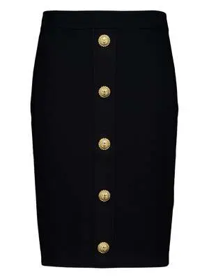 BALMAIN Balmain Mini Skirt With Coin-Style Buttons And Double Zip Back