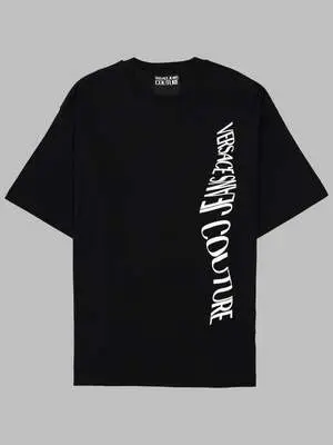 Versace Graphic Logo Cotton T-shirt - Black