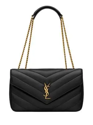 Saint Laurent Leather Mini Shoulder Bag With Sliding Chain Strap, 17cm X 29cm X 8cm - Nero