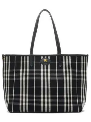 Burberry Mini Top-handle Detachable Pouch Handbag With Hand-painted Edges - Nero