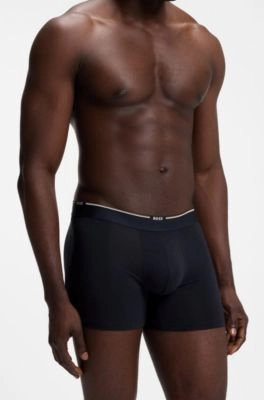 BOSS Three-pack Of Bamboo-blend Boxer Briefs