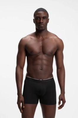 BOSS Three-pack Of Bamboo-blend Boxer Briefs