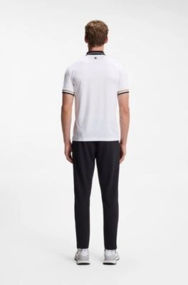 BOSS Active Slim-fit Polo Shirt With Branded Details