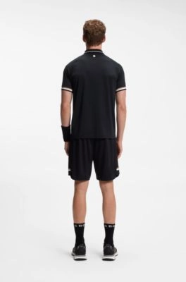 BOSS Active Slim-fit Polo Shirt With Branded Details