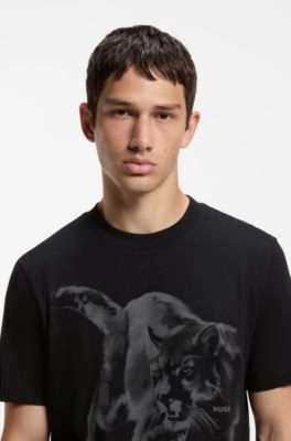 Hugo Cotton-jersey T-shirt With Graphic Print