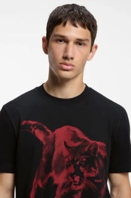Hugo Cotton-jersey T-shirt With Graphic Print