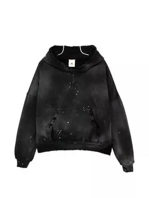 MOOJI MOOJI Paint-splatter Distressed Hoodie