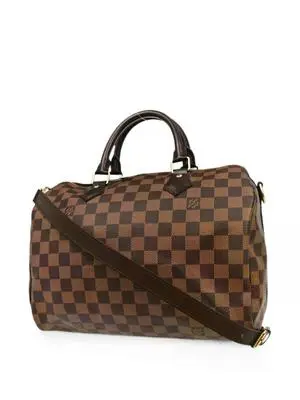 LOUIS VUITTON 2018 Damier Speedy Bandoulière Tote Bag - Brown