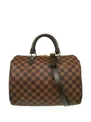 LOUIS VUITTON 2018 Damier Speedy Bandoulière Tote Bag - Brown