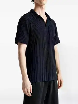 Issey Miyake Pleated T-shirt - Blue