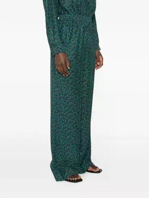 GIANLUCA CAPANNOLO Polka Dot Wide Leg Trousers - Green