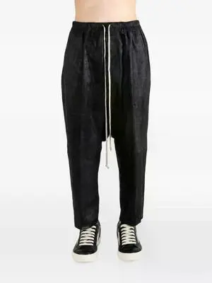 Rick Owens Leather Drawstring-waistband Trousers