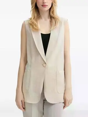 FRACOMINA Single-button Waistcoat - Neutrals
