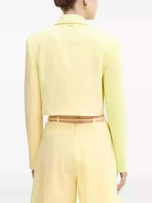 FRACOMINA Cropped Blazer With Notched Lapels