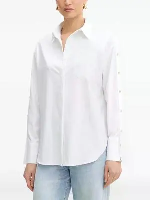 FRACOMINA Shirt With Button Detail - White