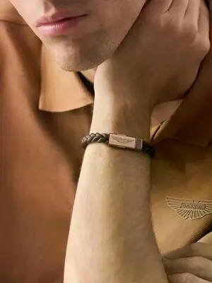 ASTON MARTIN WATCHES Braided Leather Bracelet - Brown