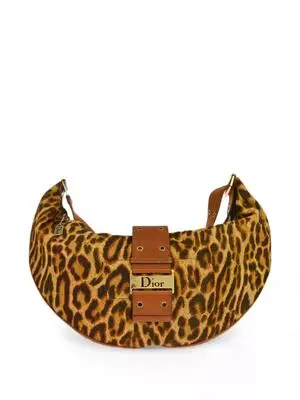 Dior 2004 Street Chic Leopard Print Shoulder Bag