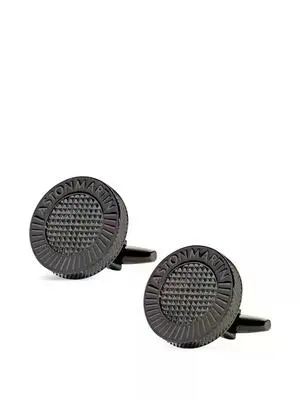 ASTON MARTIN WATCHES Logo Round Cufflinks - Black
