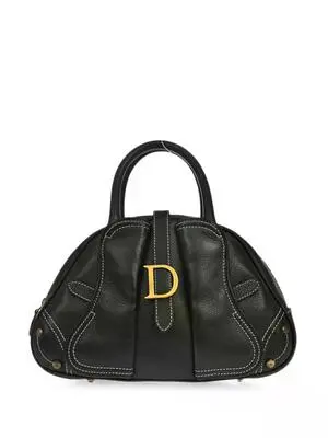 Dior 2004 Double Saddle Shoulder Bag - Black