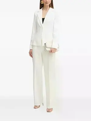 FRACOMINA Logo Plaque Wide Leg Trousers