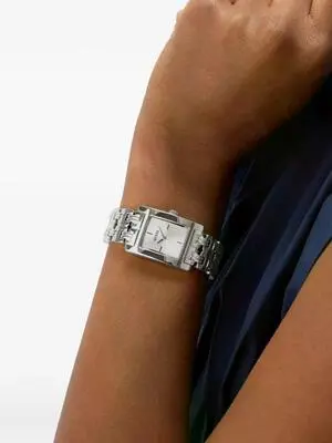 Guess Tone Rectangle 23mm Watch - Silver