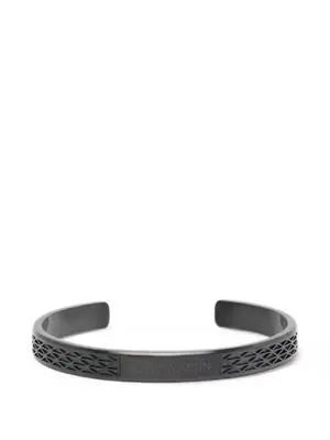 ASTON MARTIN WATCHES Engraved-logo Cuff Bracelet - Black