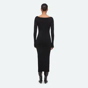 Helmut Lang Open Rib Long Sleeve Dress