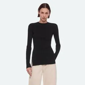 Helmut Lang Rib Crewneck Sweater - Black
