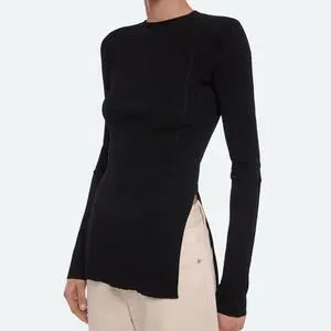 Helmut Lang Rib Crewneck Sweater - Black