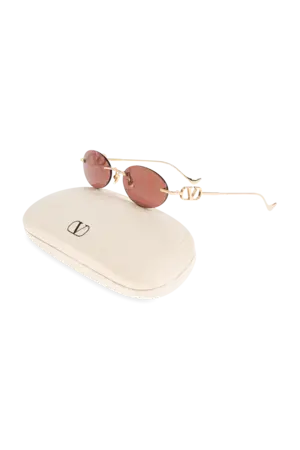Valentino Garavani Oval Rimless Sunglasses