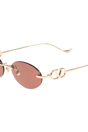 Valentino Garavani Oval Rimless Sunglasses