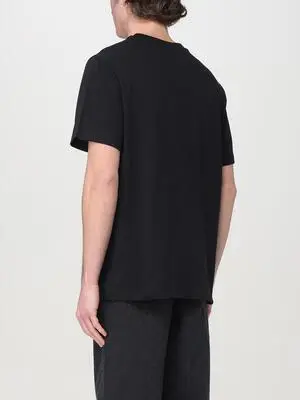 A.p.c. Contrasting Printed Logo Short-sleeved Cotton T-shirt - Black