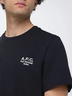 A.p.c. Organic Cotton T-shirt With Logo - Black