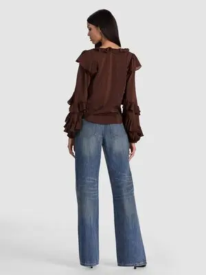 Alice + Olivia Rylee Ruffle Blouse